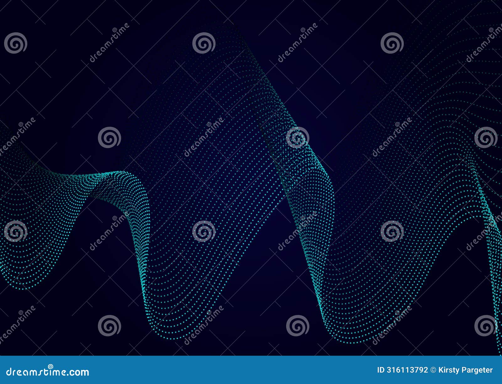 Abstract Technology Background with Flowing Cyber Dots Design Stock ...
