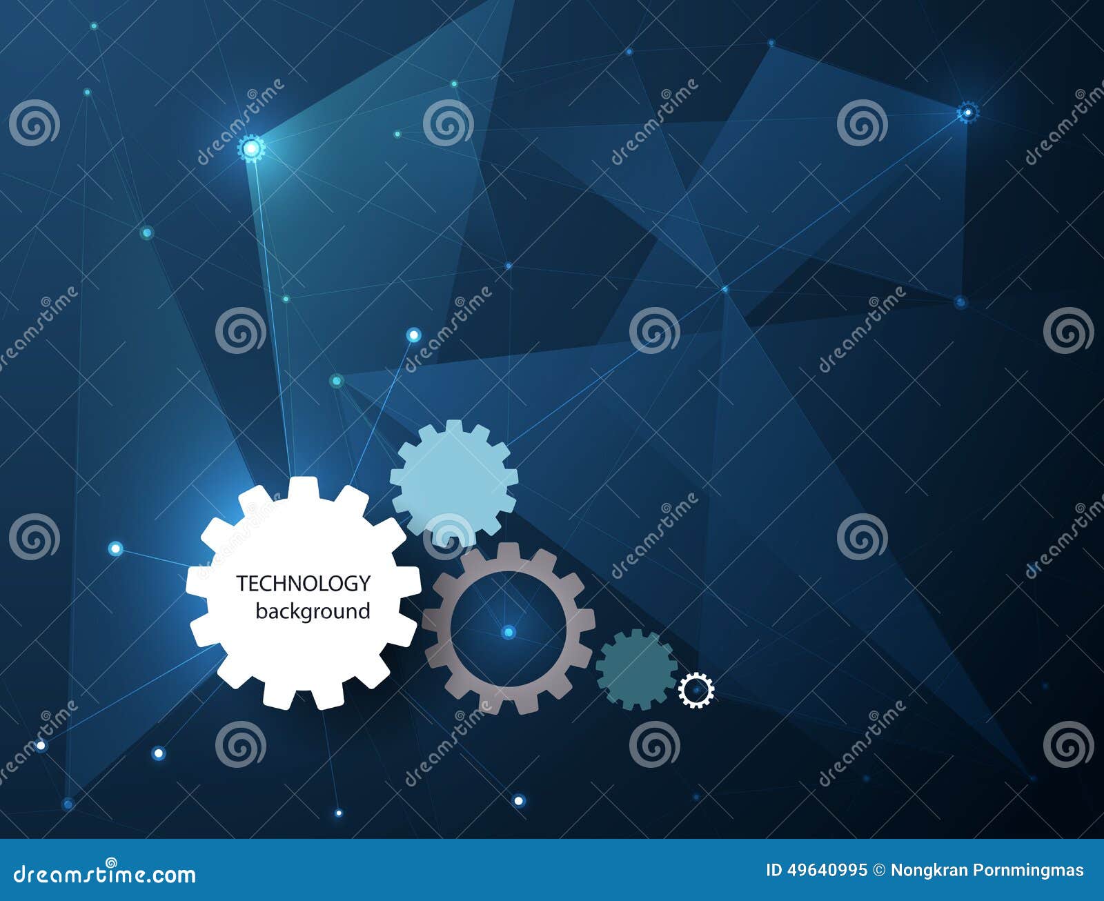 Abstract Technology Background with Gear Wheel Stock Vector ...