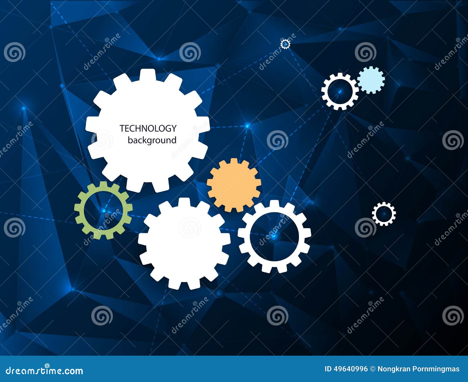 Abstract Technology Background with Gear Wheel Stock Vector ...
