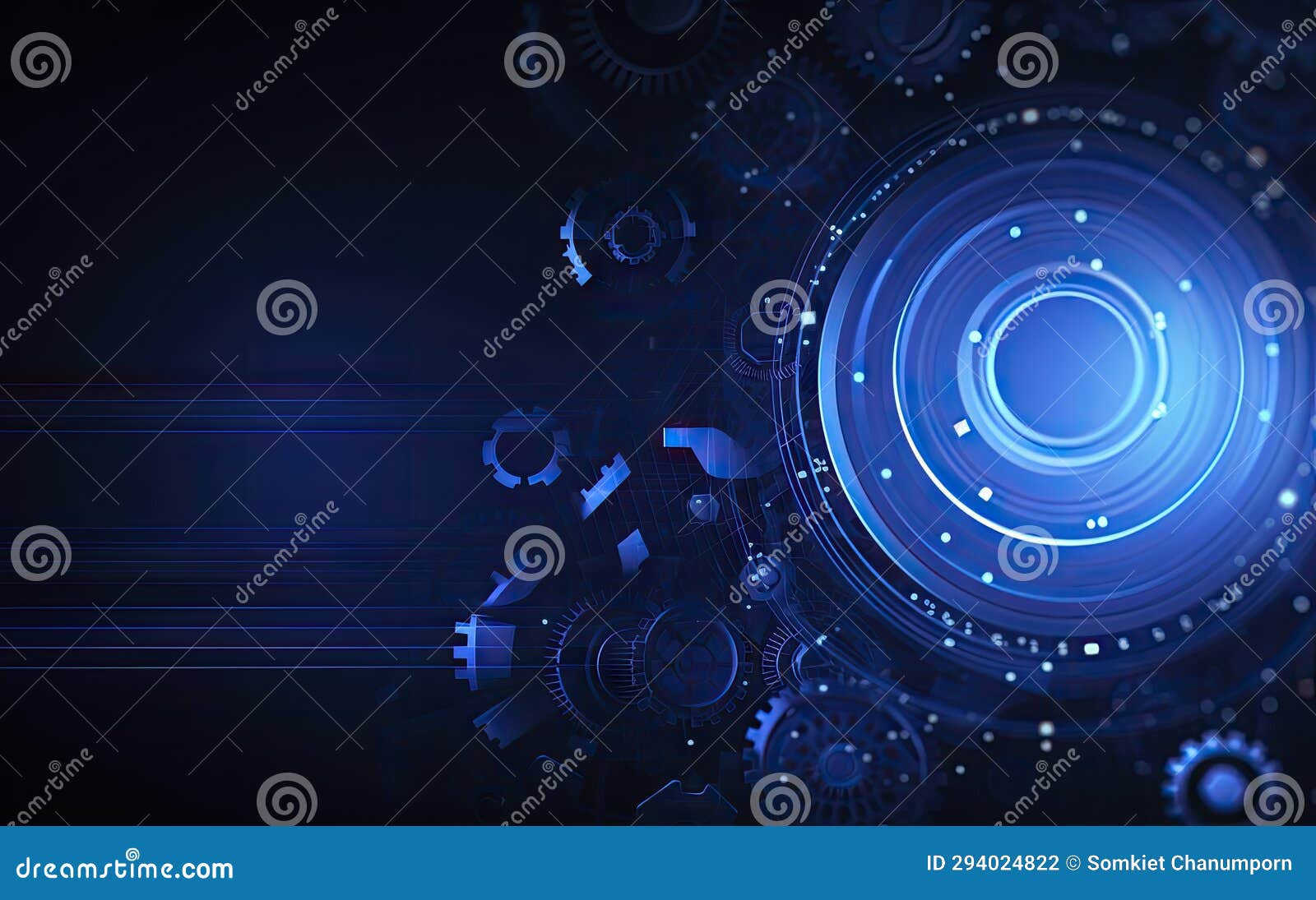 Abstract Technology Background with Gear Wheels. Stock Illustration ...