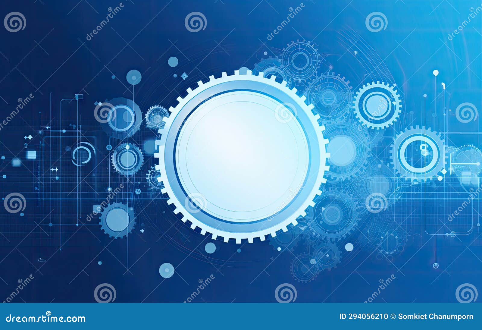 Abstract Technology Background with Gears and Cogwheels Stock ...
