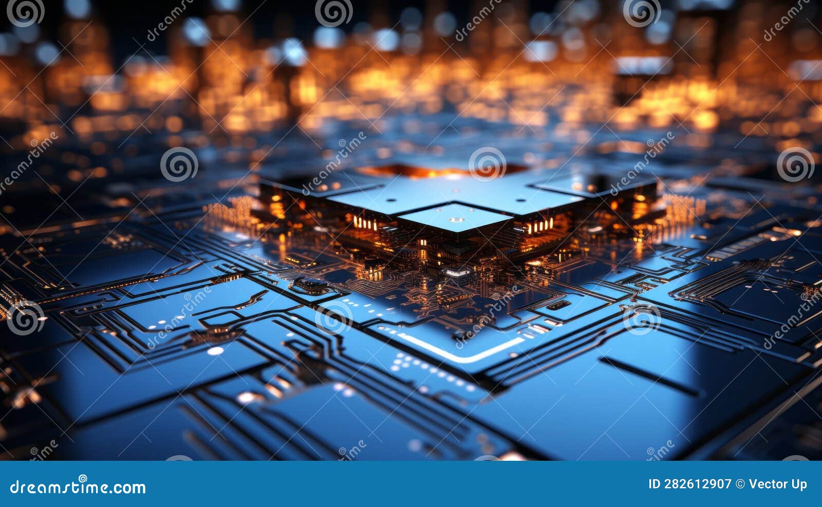 Abstract Technology Background. Generative AI. Stock Illustration ...