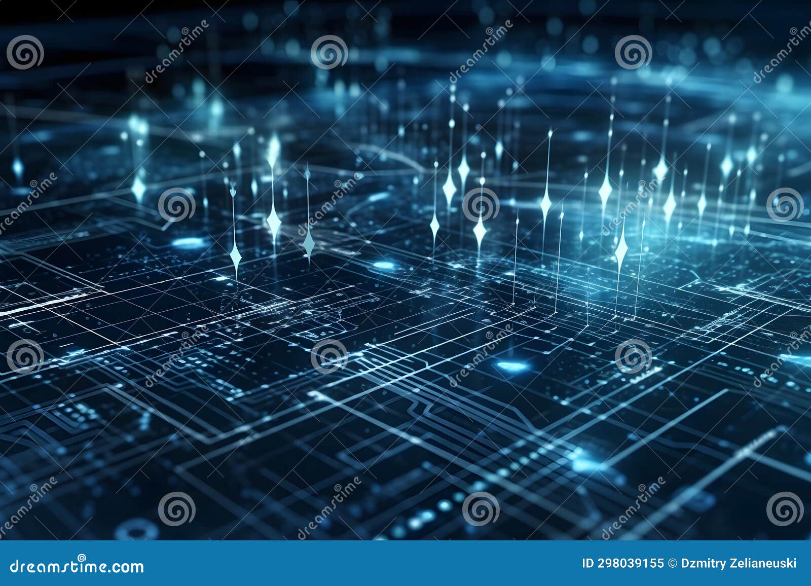 Abstract Technology Background. Generative AI Stock Illustration ...