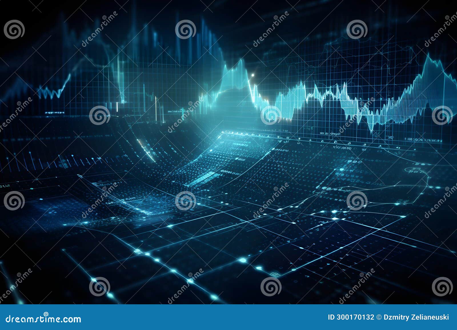 Abstract Technology Background. Generative AI Stock Illustration ...