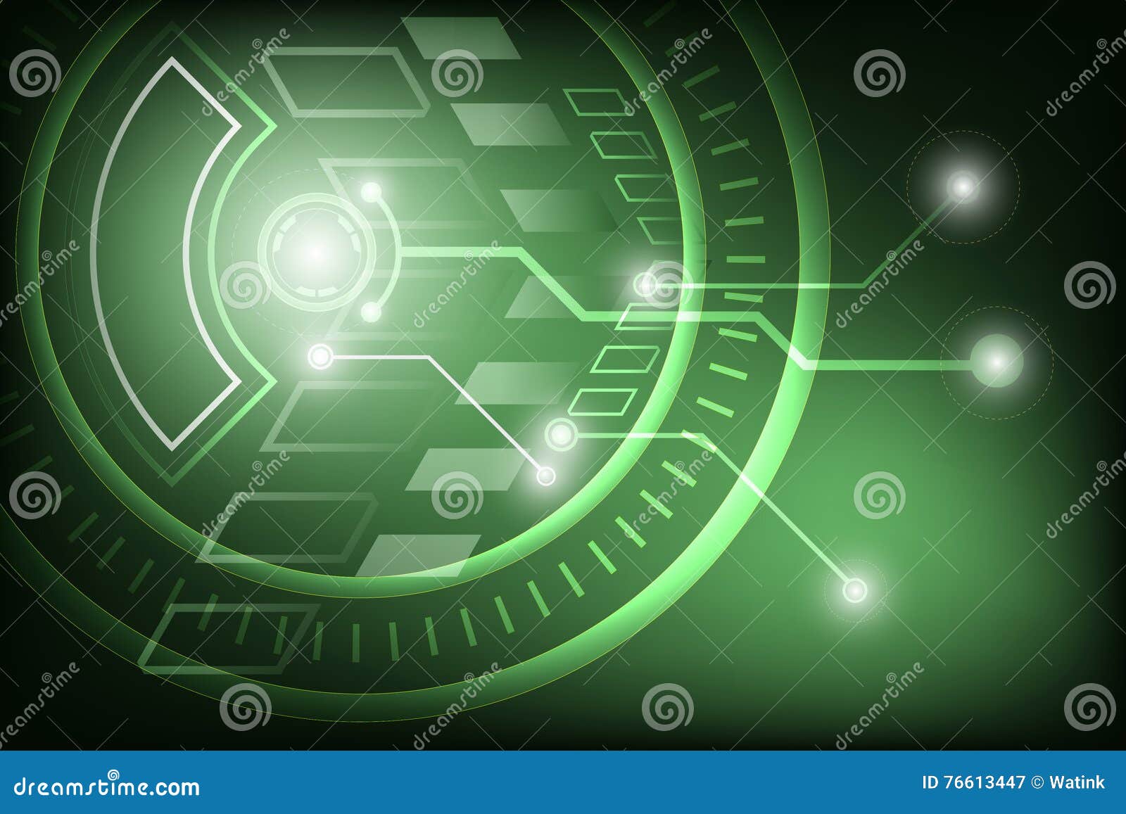 Abstract Technology Background Glow in Dark Stock Illustration ...