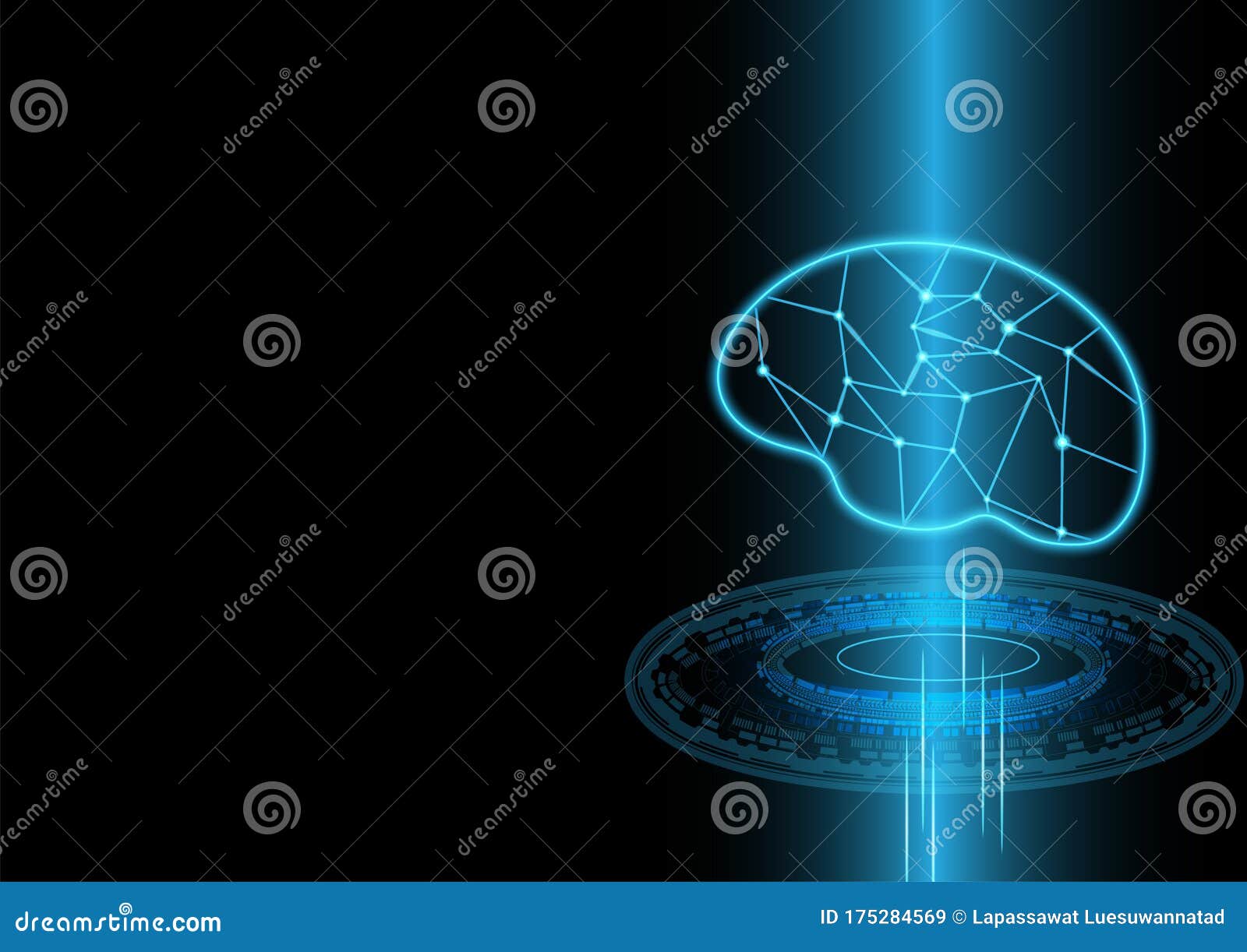 Abstract Technology Background Hi-tech ,Human Brain ,Neurology ...