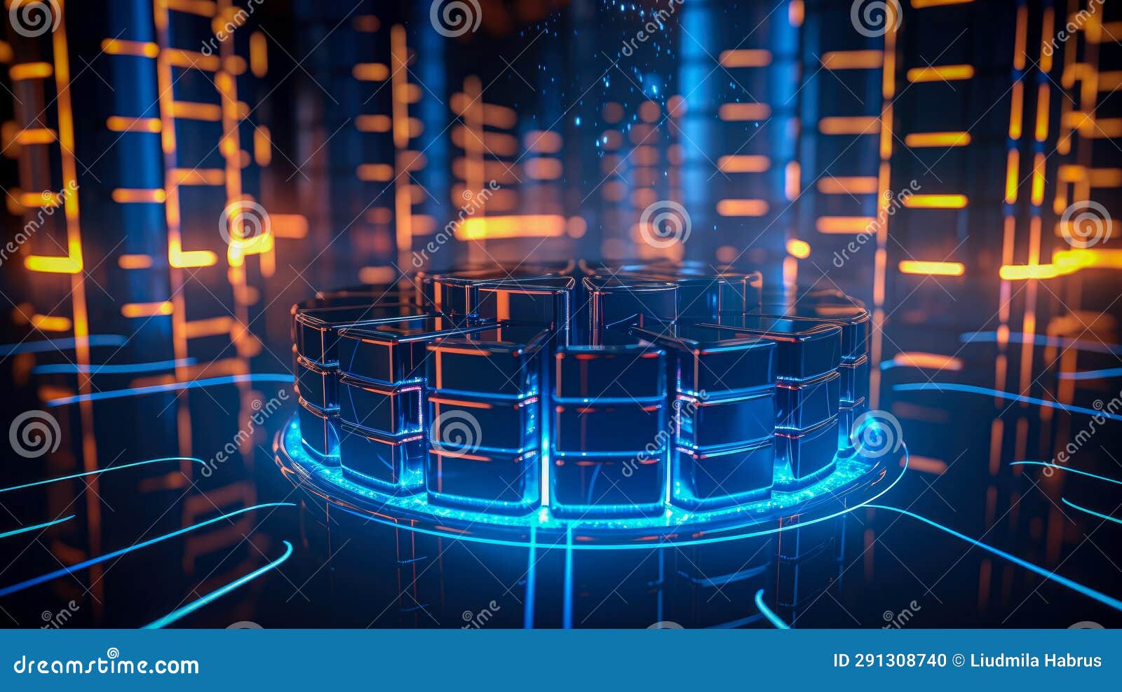 Abstract Technology Background. High Tech Concept Stock Photo - Image ...