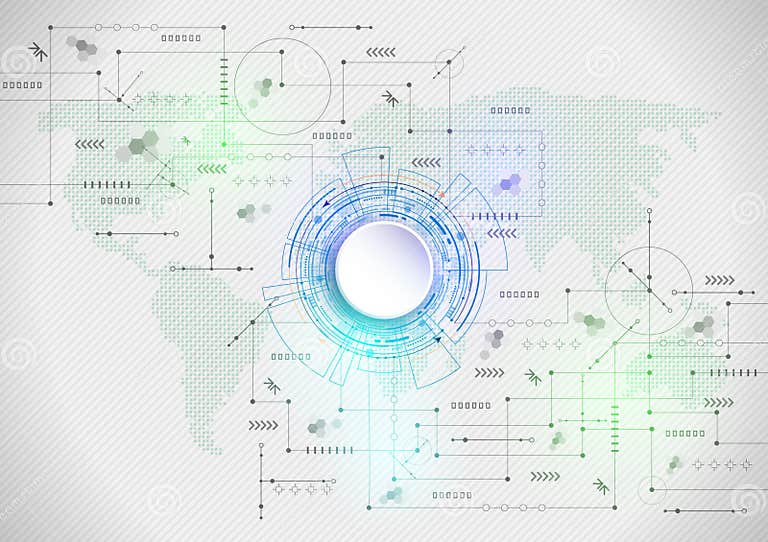 Abstract Technology Background High Tech Network Communication Concept ...