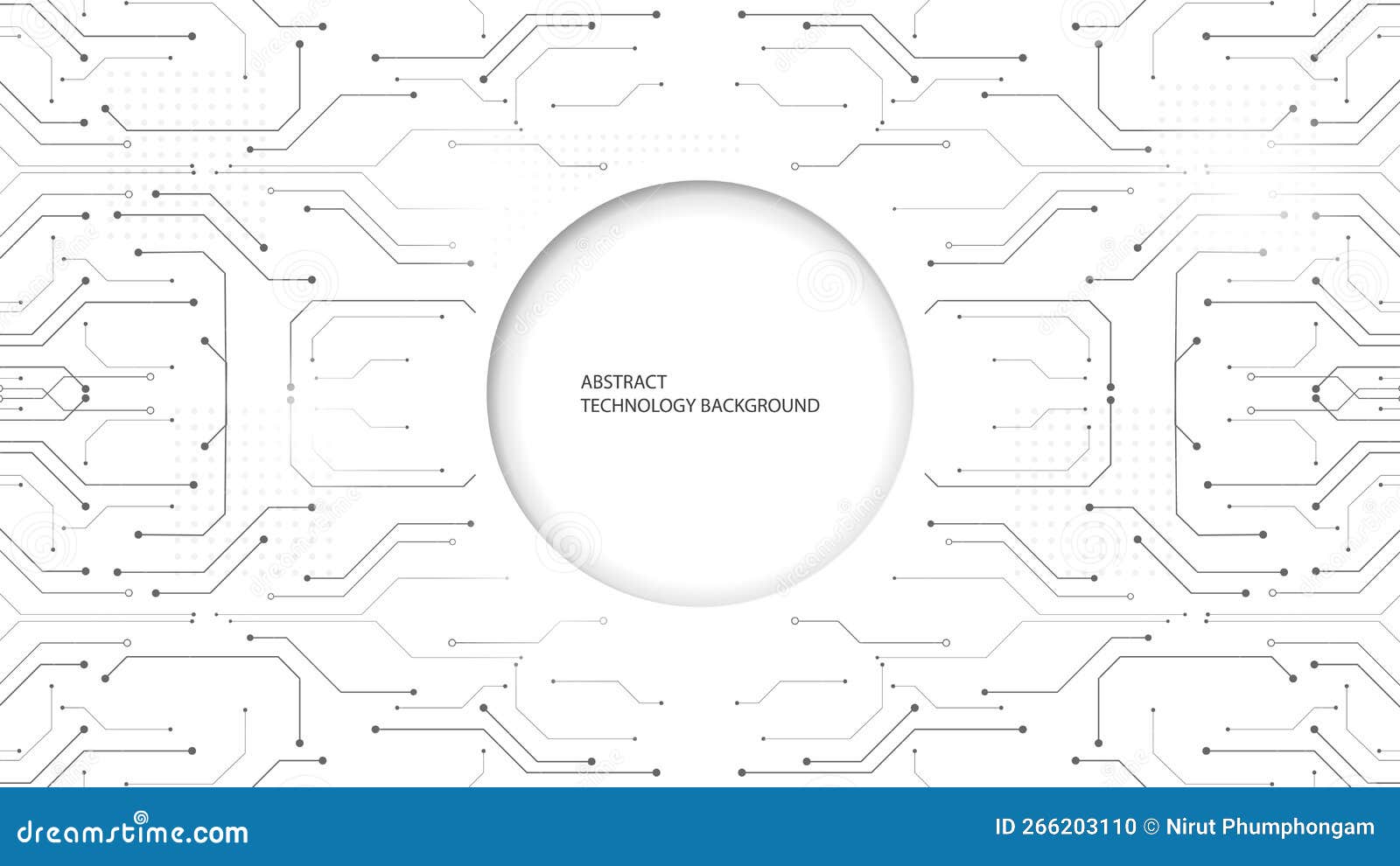 Grey White Abstract Technology Background, Hi Tech Digital Connect ...