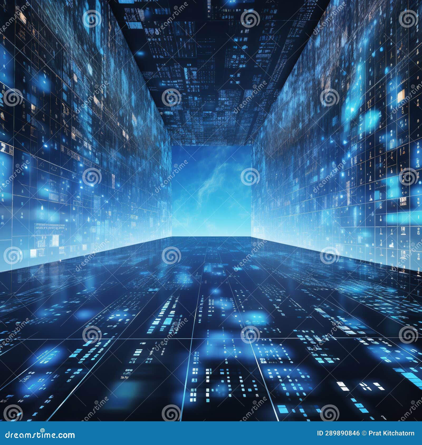 Abstract Technology Background of Information Big Data Generative Ai ...