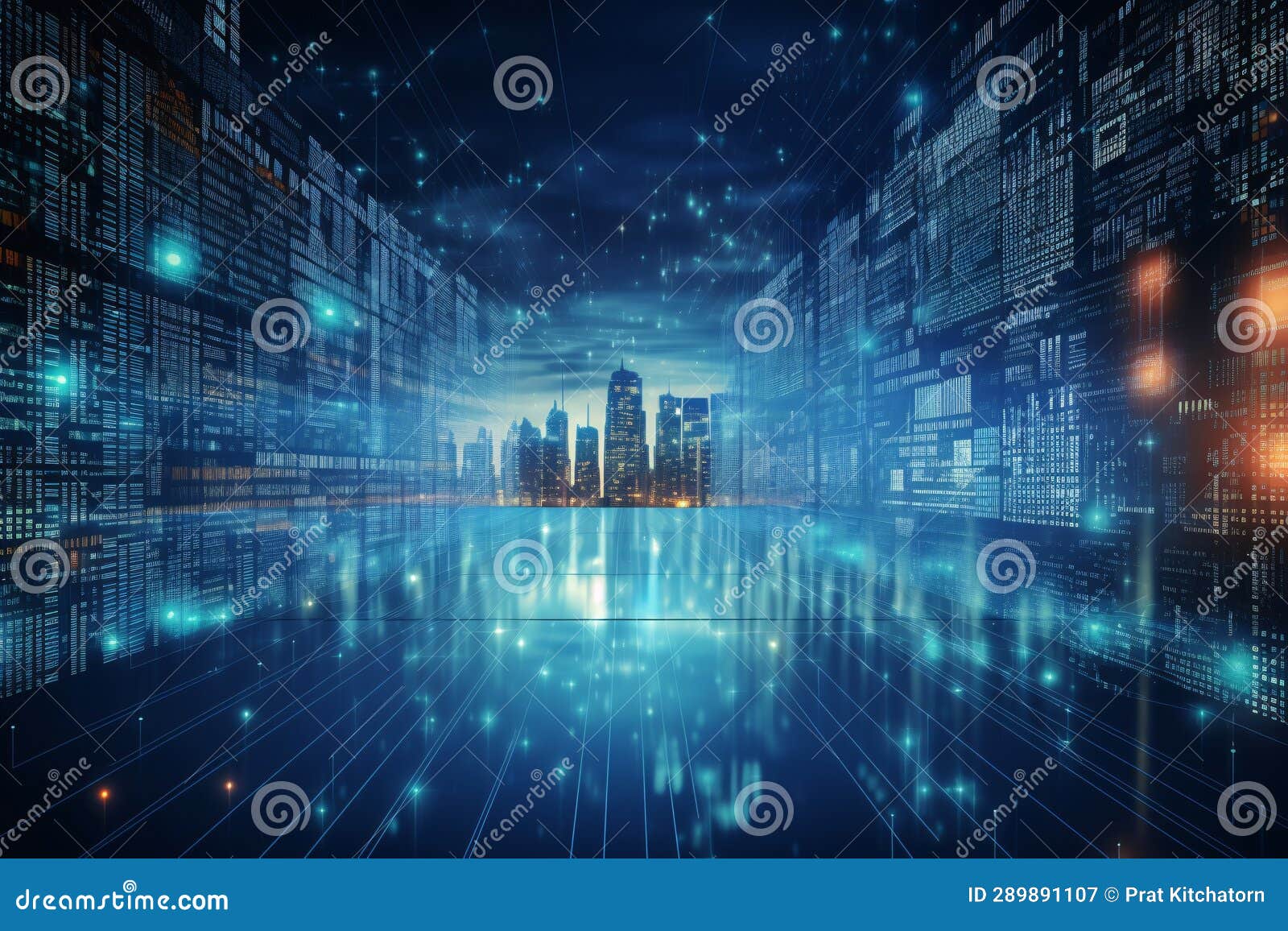 Abstract Technology Background of Information Big Data Generative Ai ...