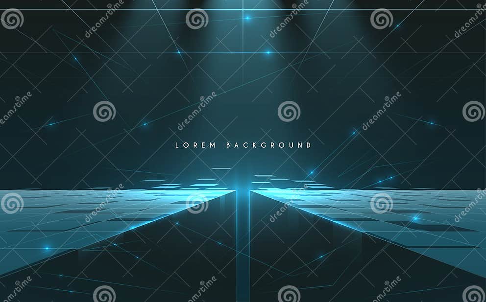 Abstract Technology Background with Light Effect Stock Vector ...