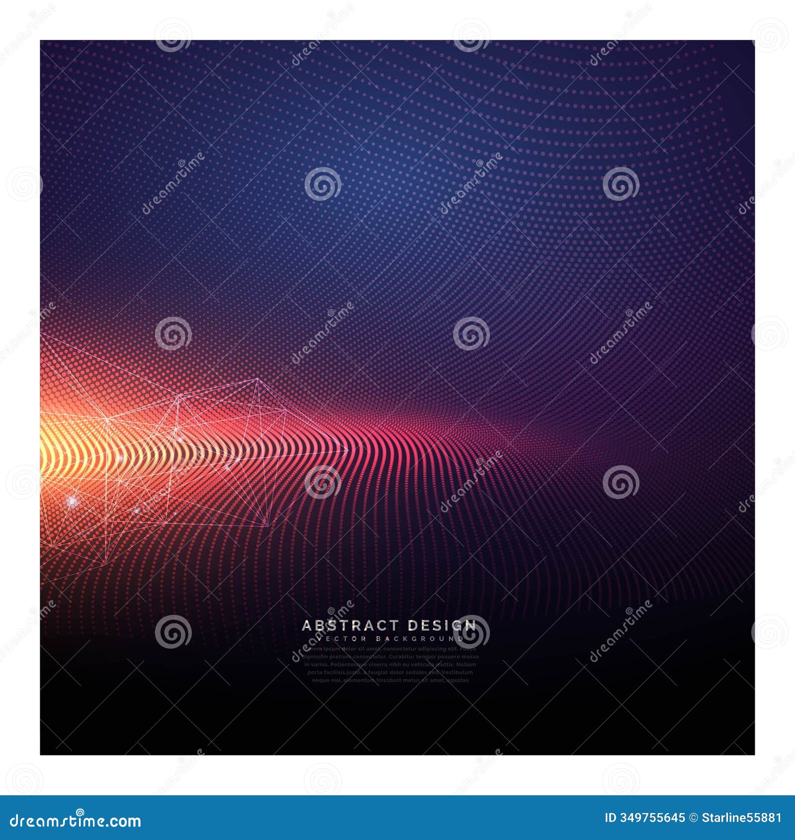 Abstract Technology Background with Light Effect Stock Vector ...