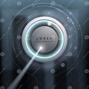 Abstract Technology Background with Light Effect Stock Vector ...