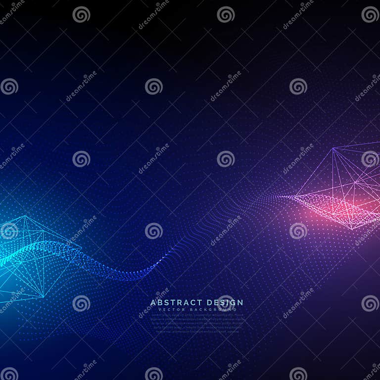 Abstract Technology Background with Light Effect Vector Stock Vector - Illustration of particles ...