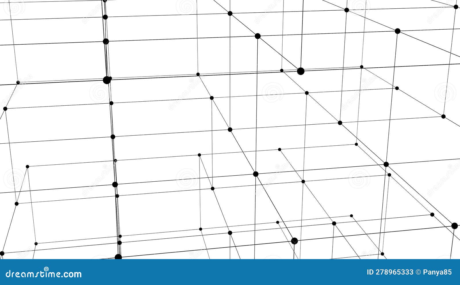 Abstract Technology Background from Lines and Dots. Plexus Space ...