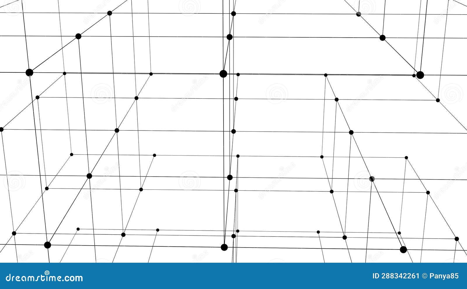 Abstract Technology Background from Lines and Dots. Plexus Space ...