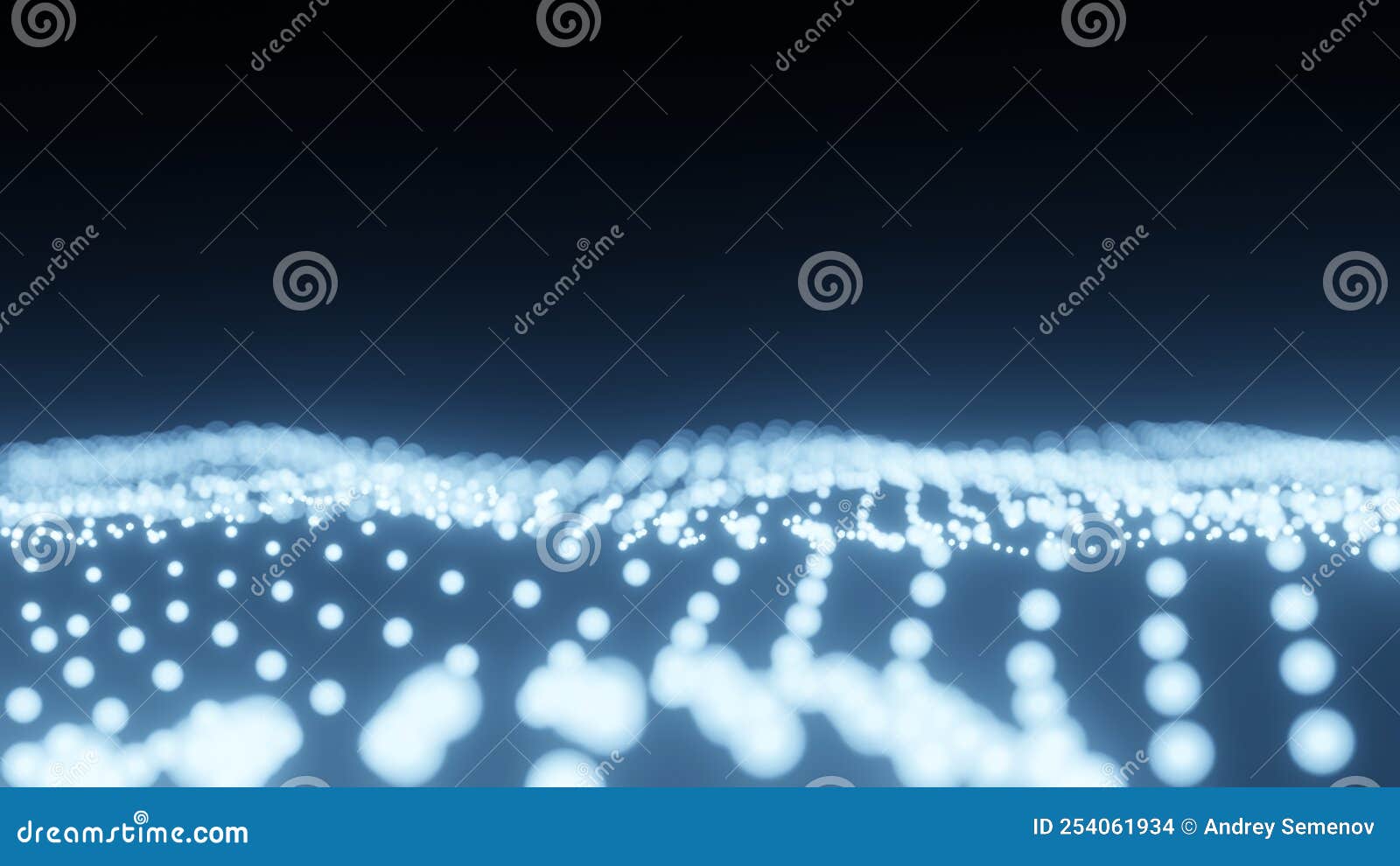 Abstract Technology Background. Many Dots. 3d Render. Stock ...