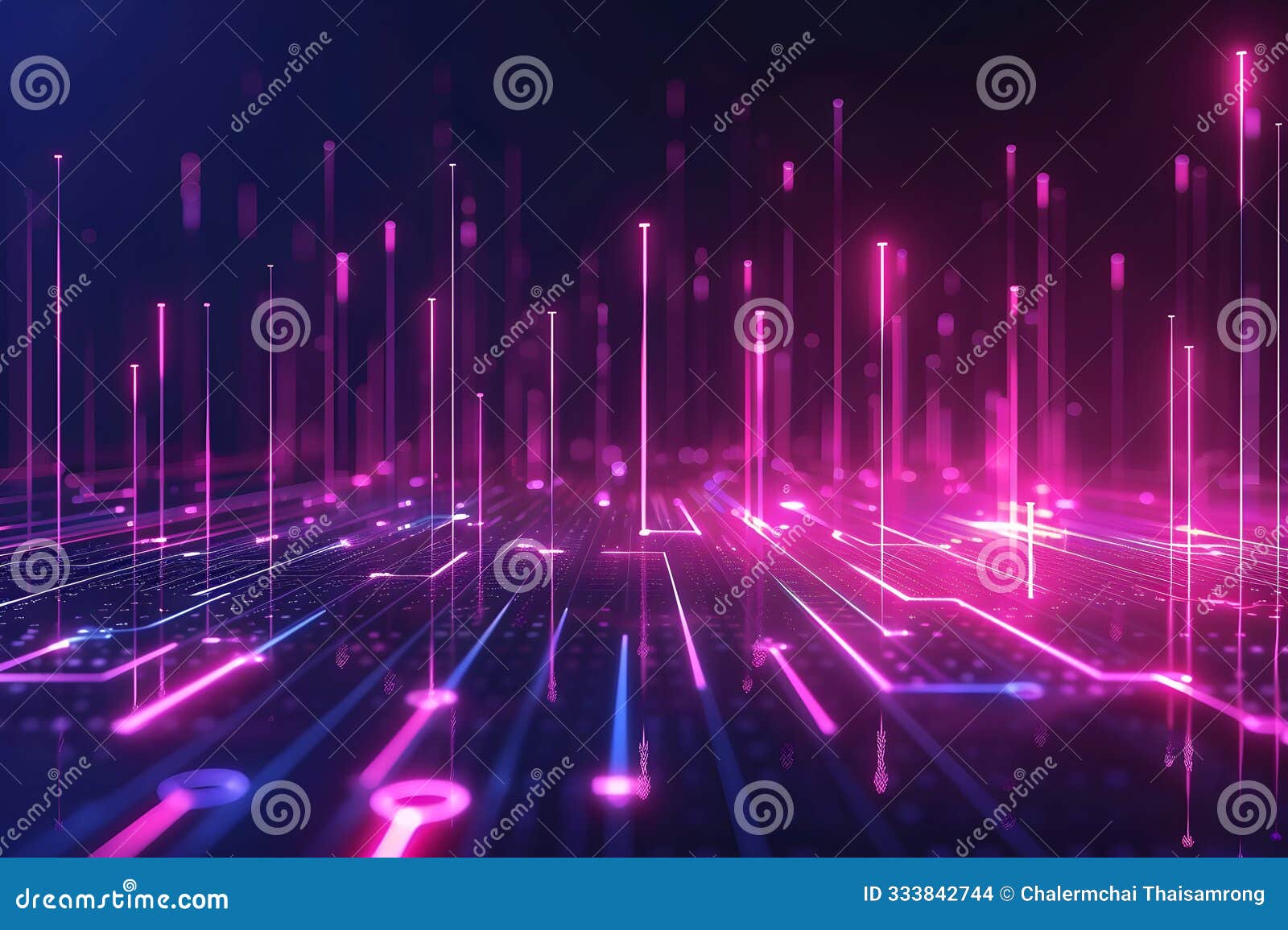 Abstract Technology Background Neon Circuit Neon by Generative AI Stock ...