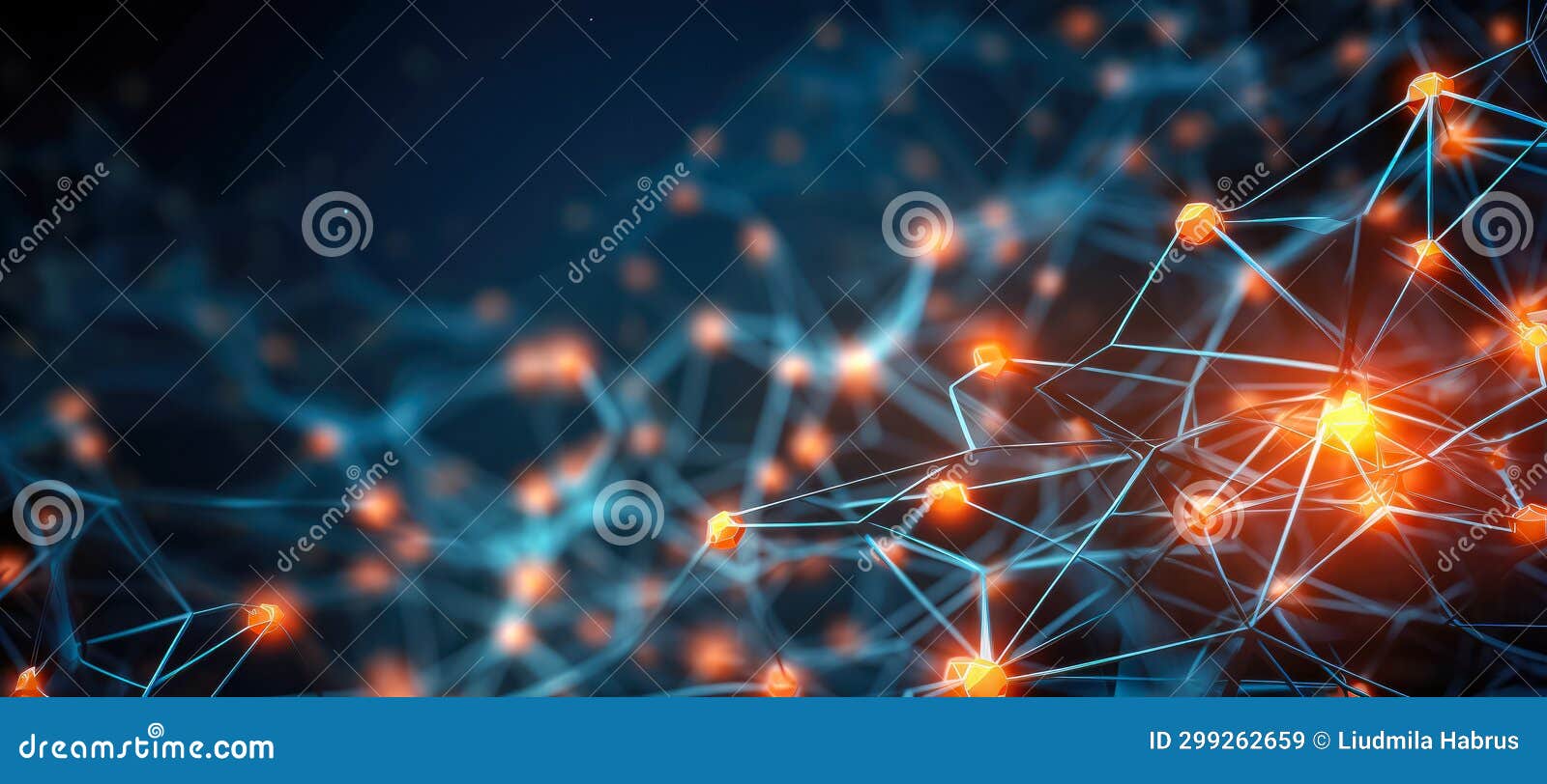 Abstract Technology Background. Network Connection Structure. Stock ...