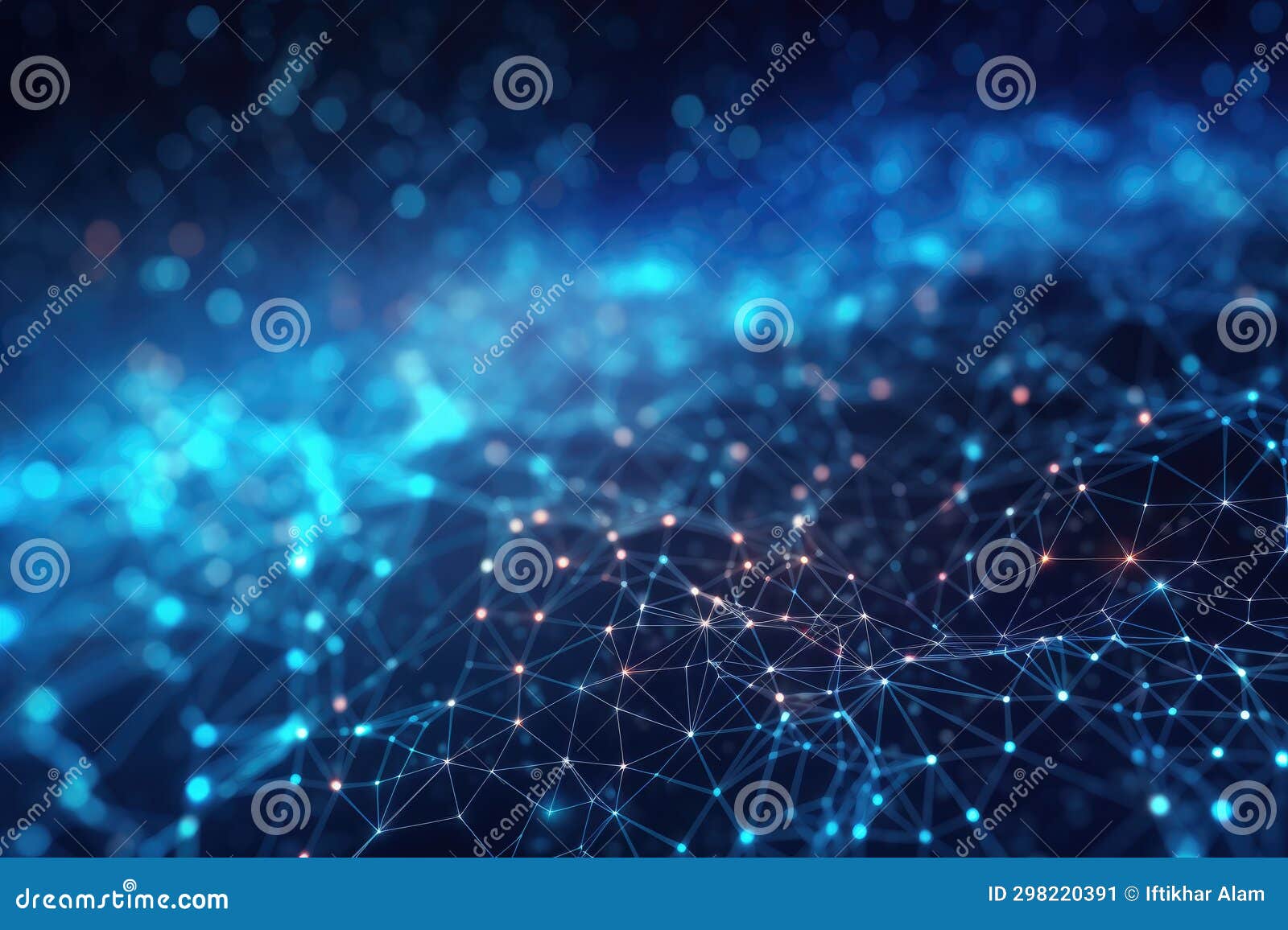 Abstract Technology Background Network Connection Structure Big Data Visualization Stock