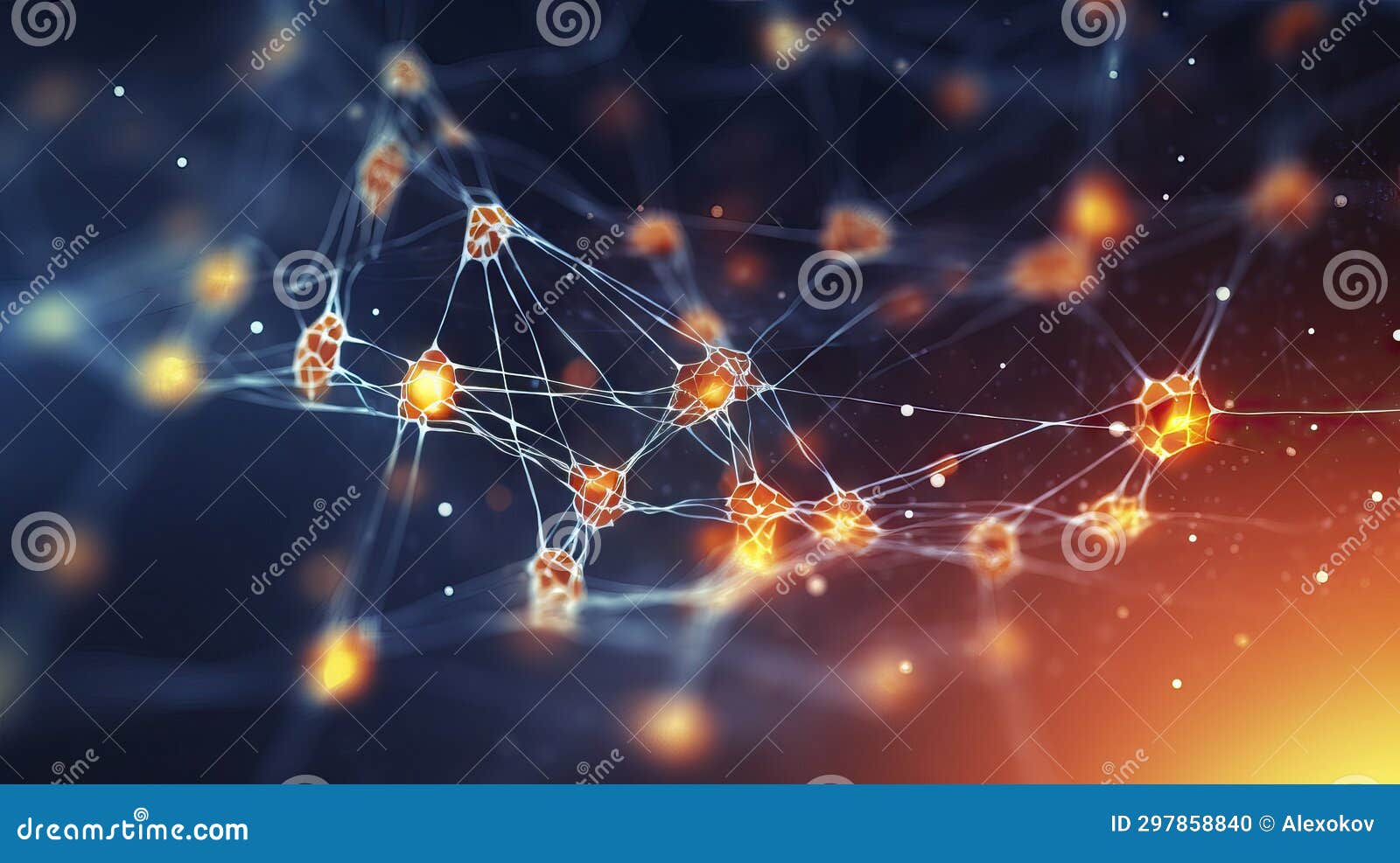 Abstract Technology Background Network Connection Structure Big Data Visualization Stock