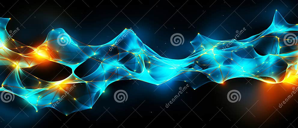 Abstract Technology Background Network Connection Structure With