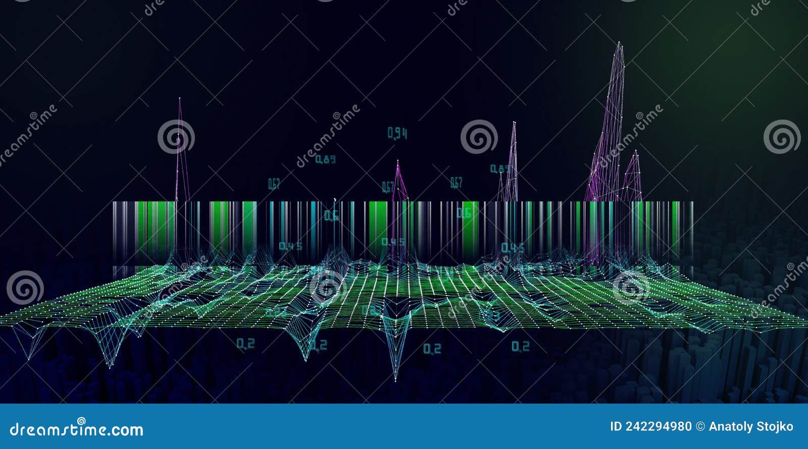 Computing Algorithm Artificial Cryptography Infographic. Big Data ...