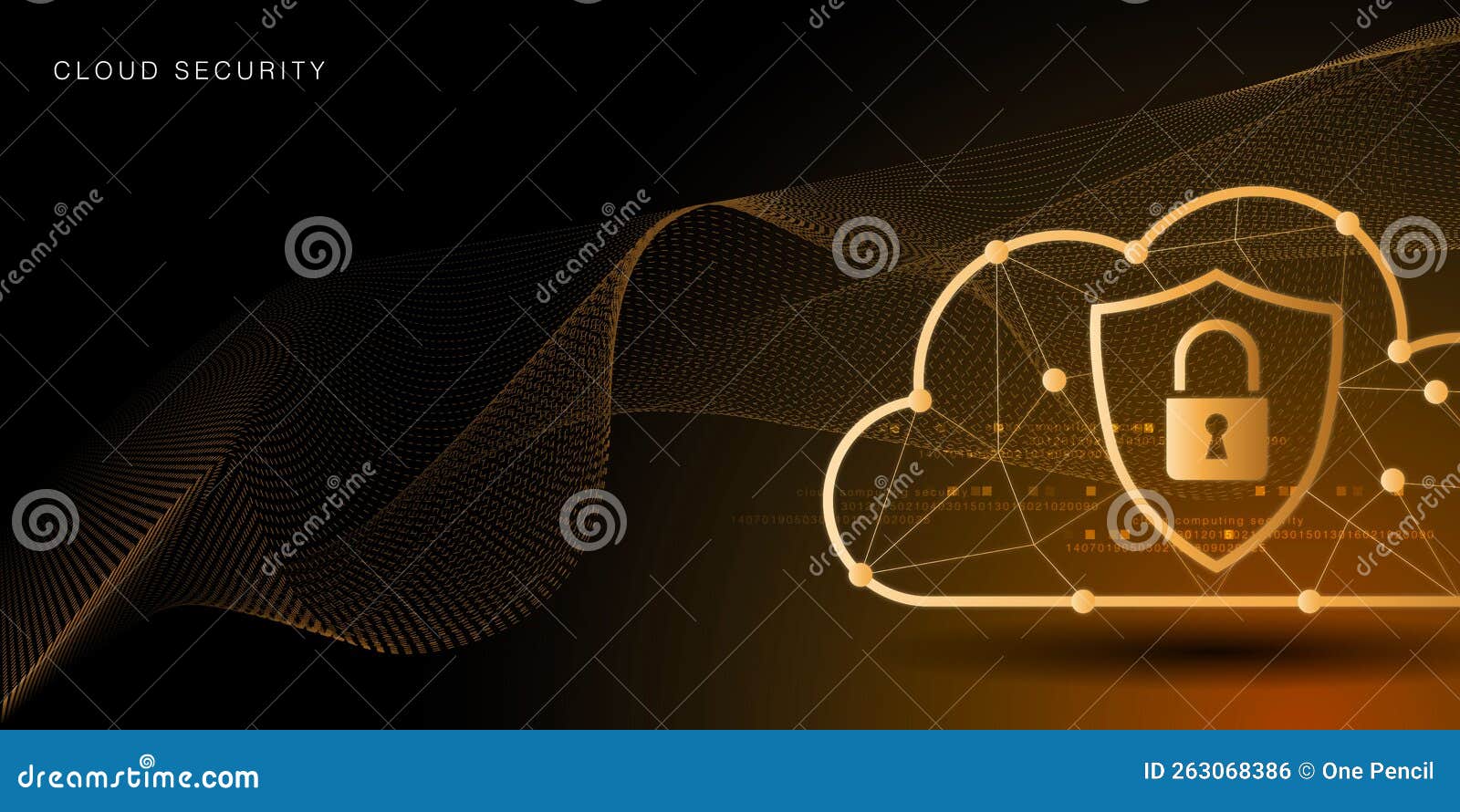 Cloud Security concept stock illustration. Illustration of circuit - 263068386