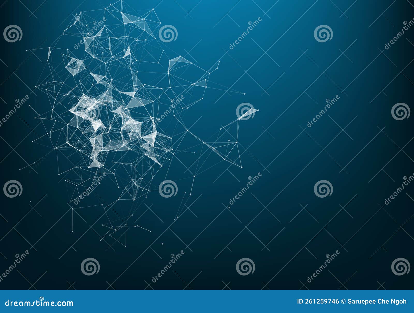 Abstract Technology Background Science Big Data Background Vector Plexus Effect Stock Vector