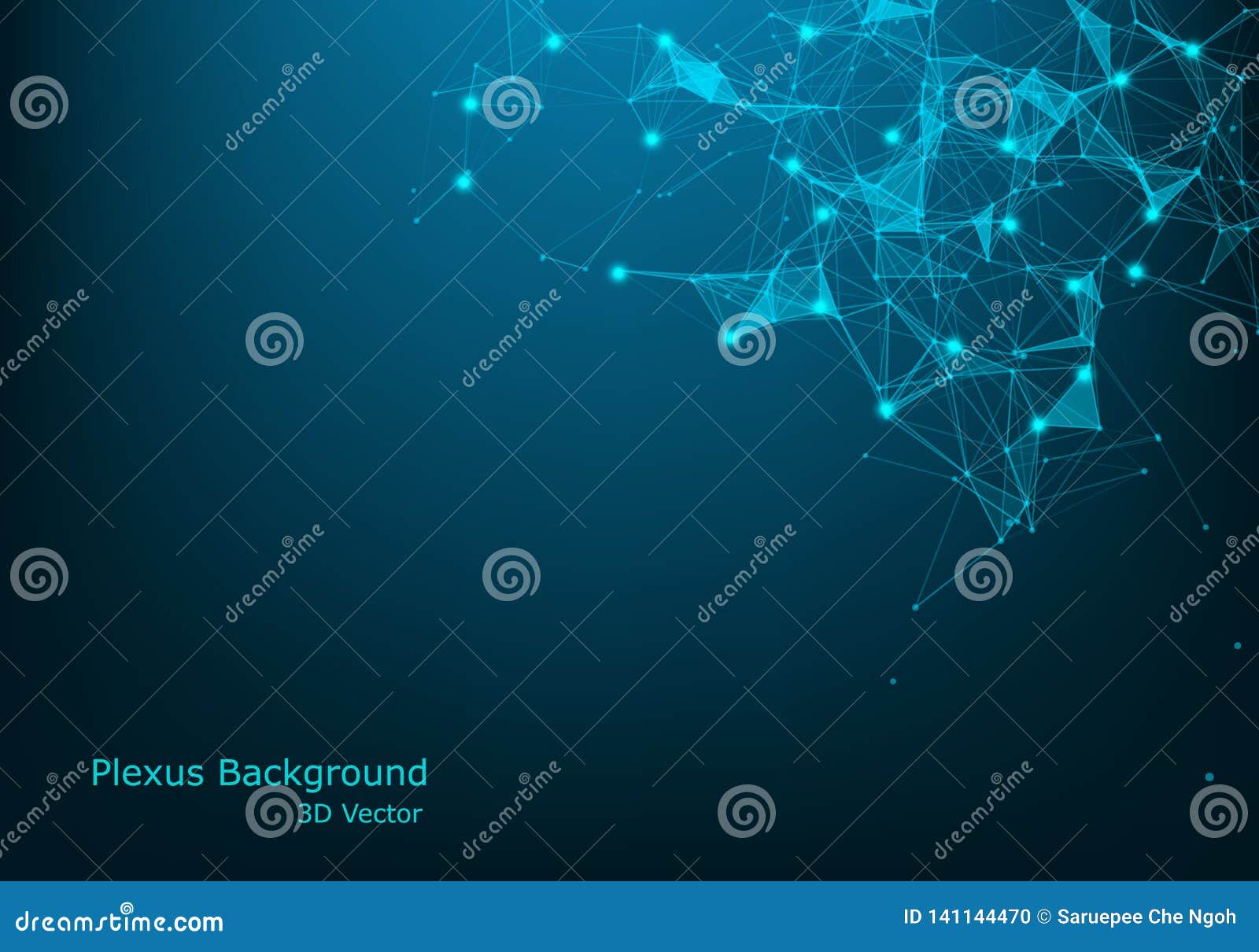 Abstract Technology Background Science Background Big Data Background Vector Plexus Effect