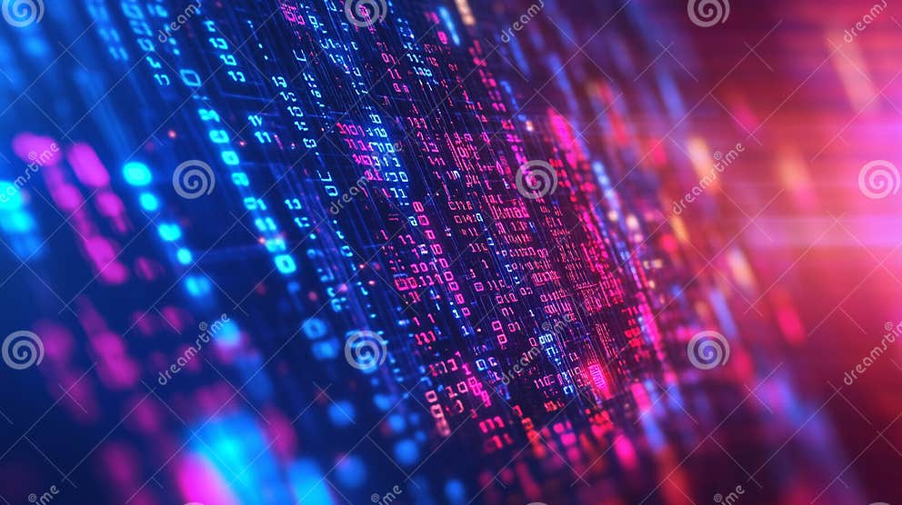 Abstract Technology Background with Sharpened Matrix Patterns and ...