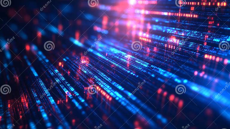 Abstract Technology Background with Sharpened Matrix Patterns and ...