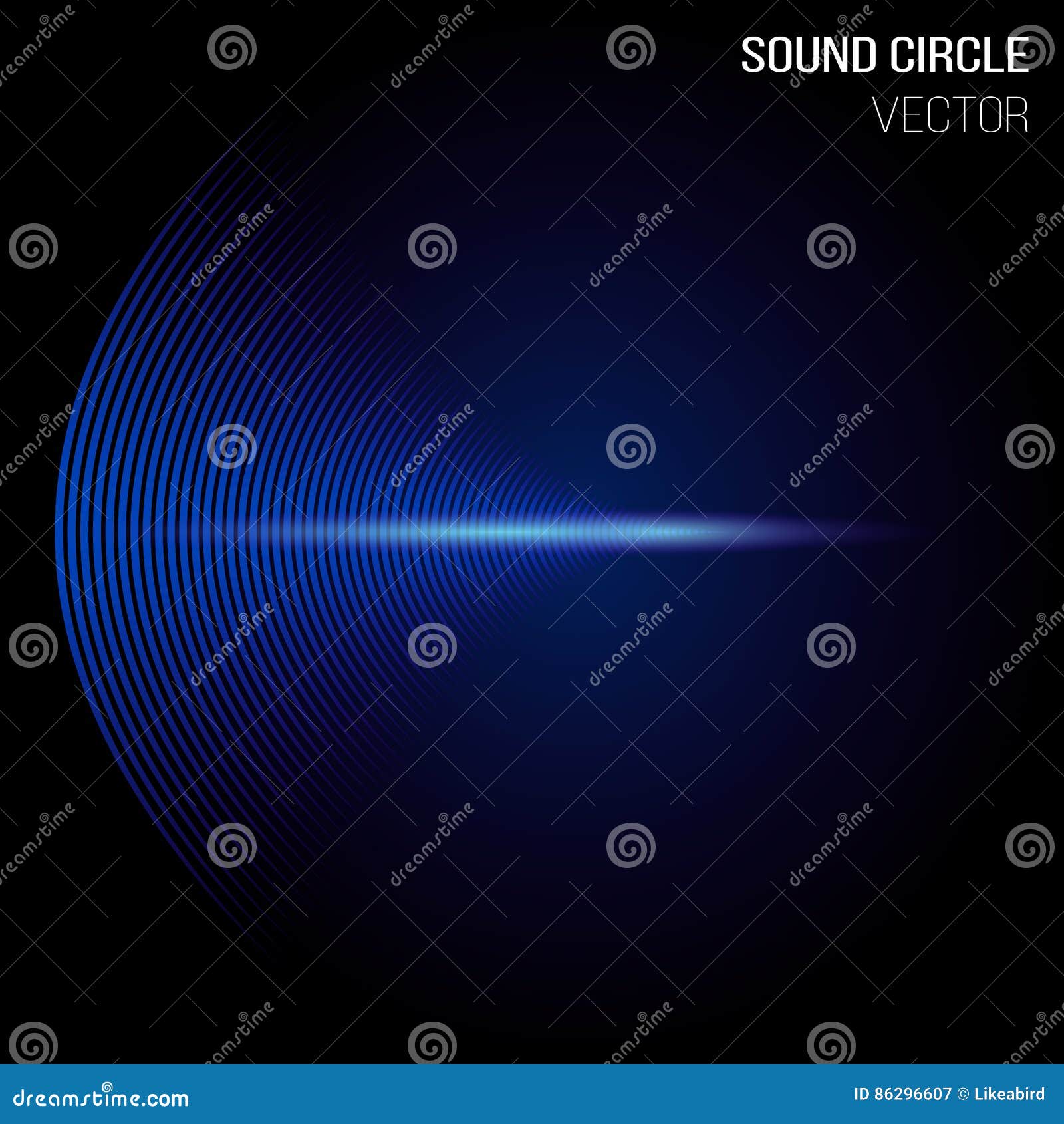 Abstract Technology Background. Sound Wave Stock Illustration ...