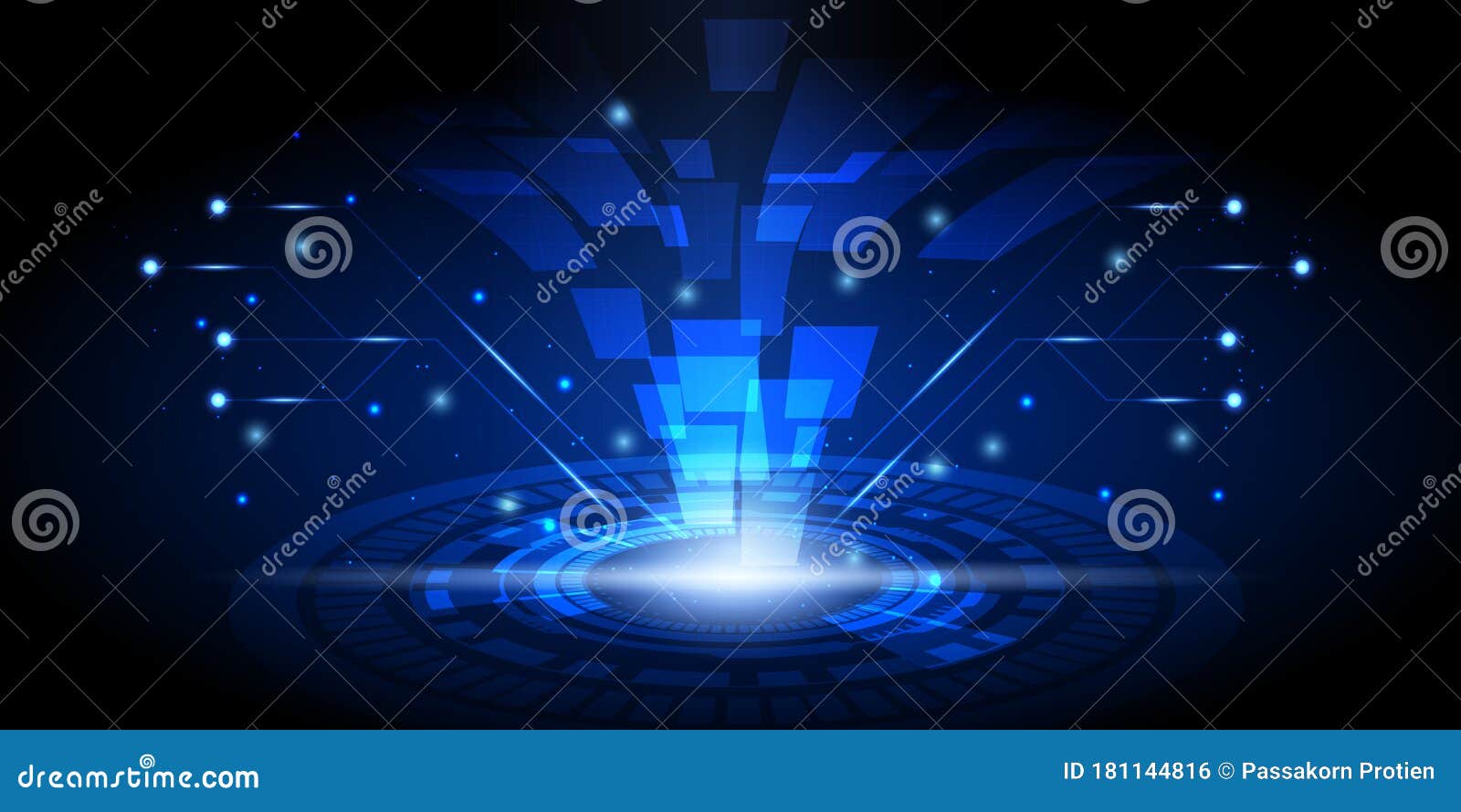Abstract Technology Background with Sparkle Effect. Stock Vector ...