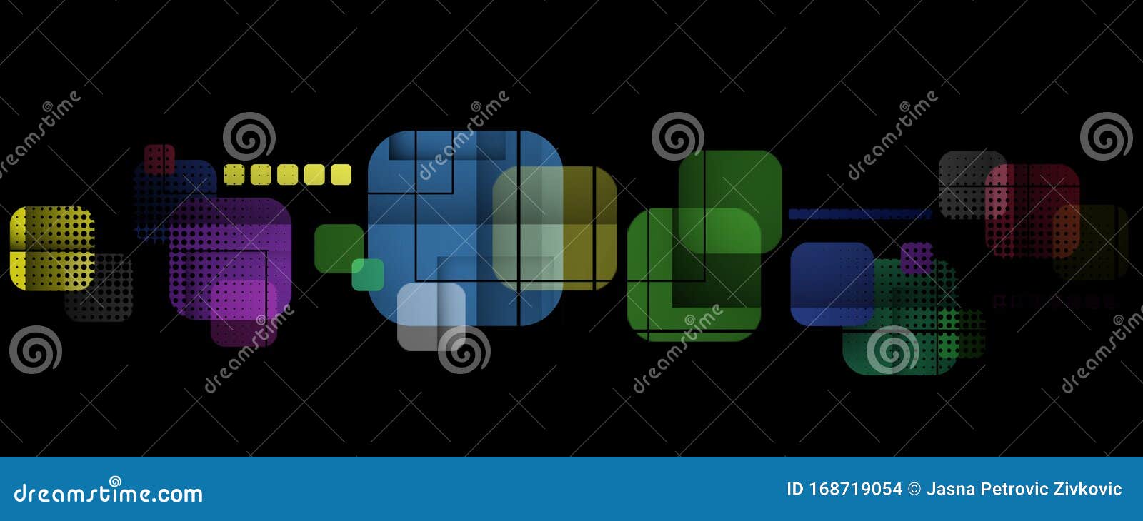 Abstract Technology Background with Squares Stock Illustration ...