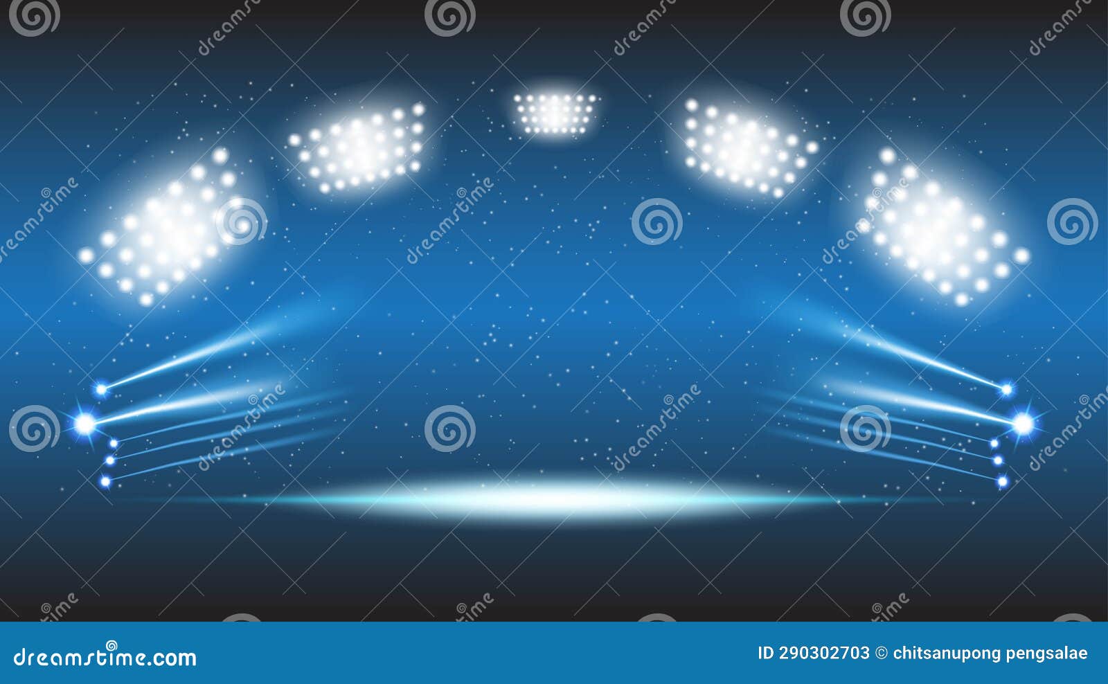 Abstract Technology Background Stadium Stage Hall with Scenic Lights of ...