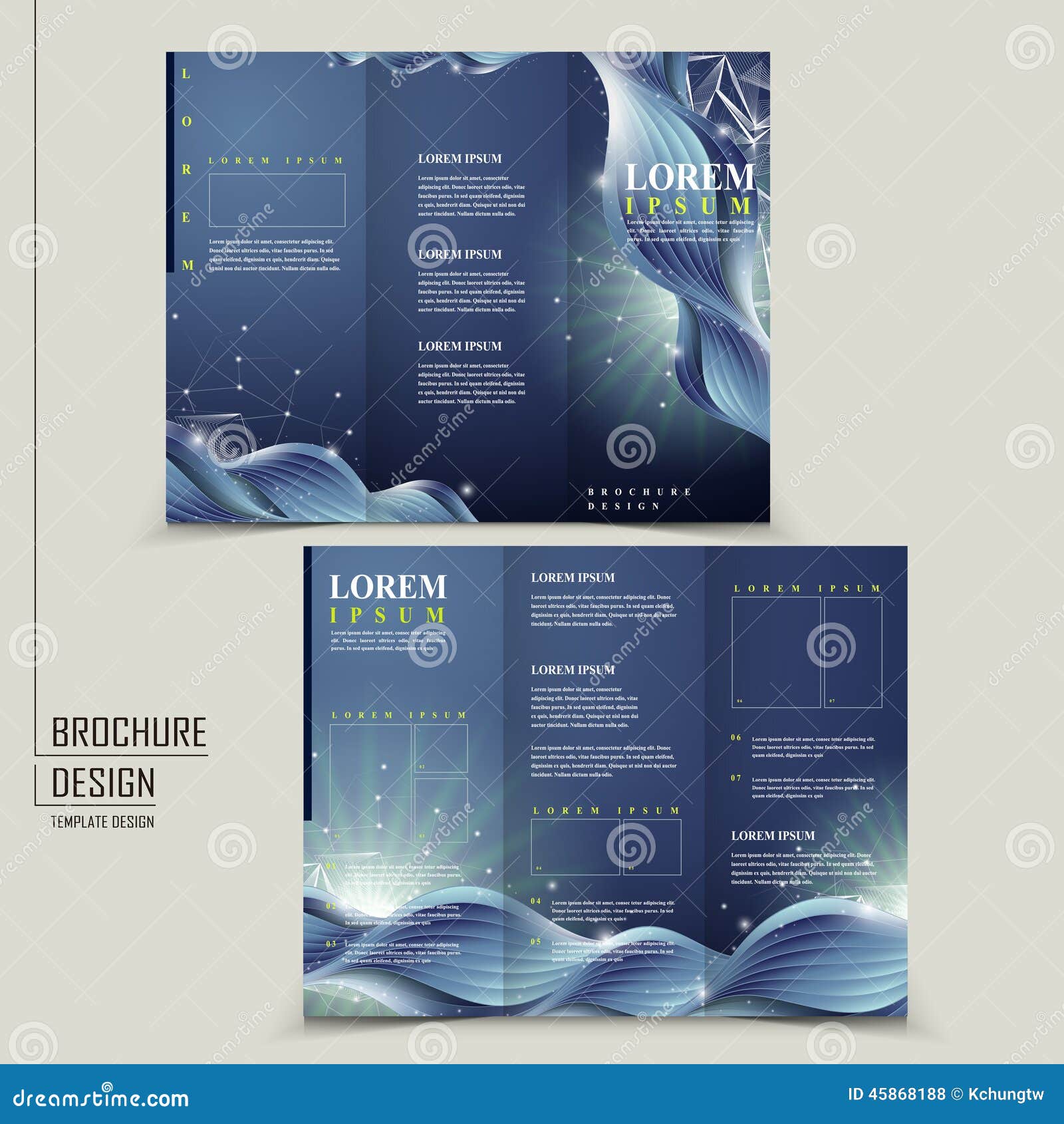 Abstract Technology Background for Tri-fold Brochure Stock Vector ...