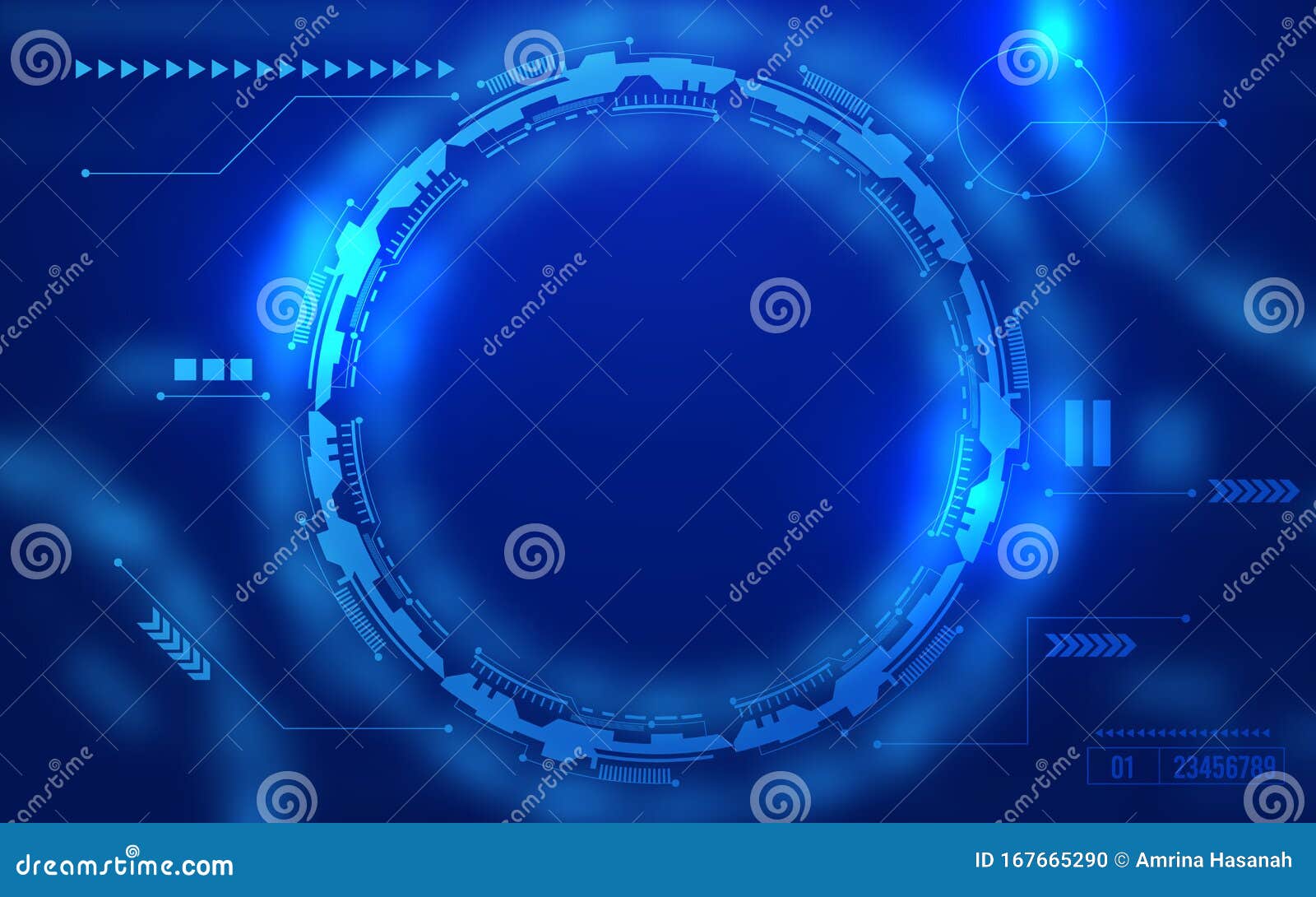 Abstract Technology Background. Various Technology Elements Stock ...