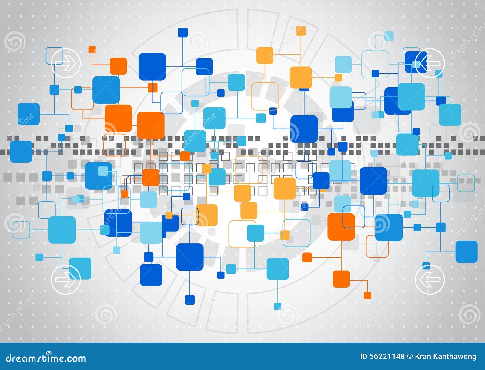 Abstract Technology Background with Various Technological Elements ...