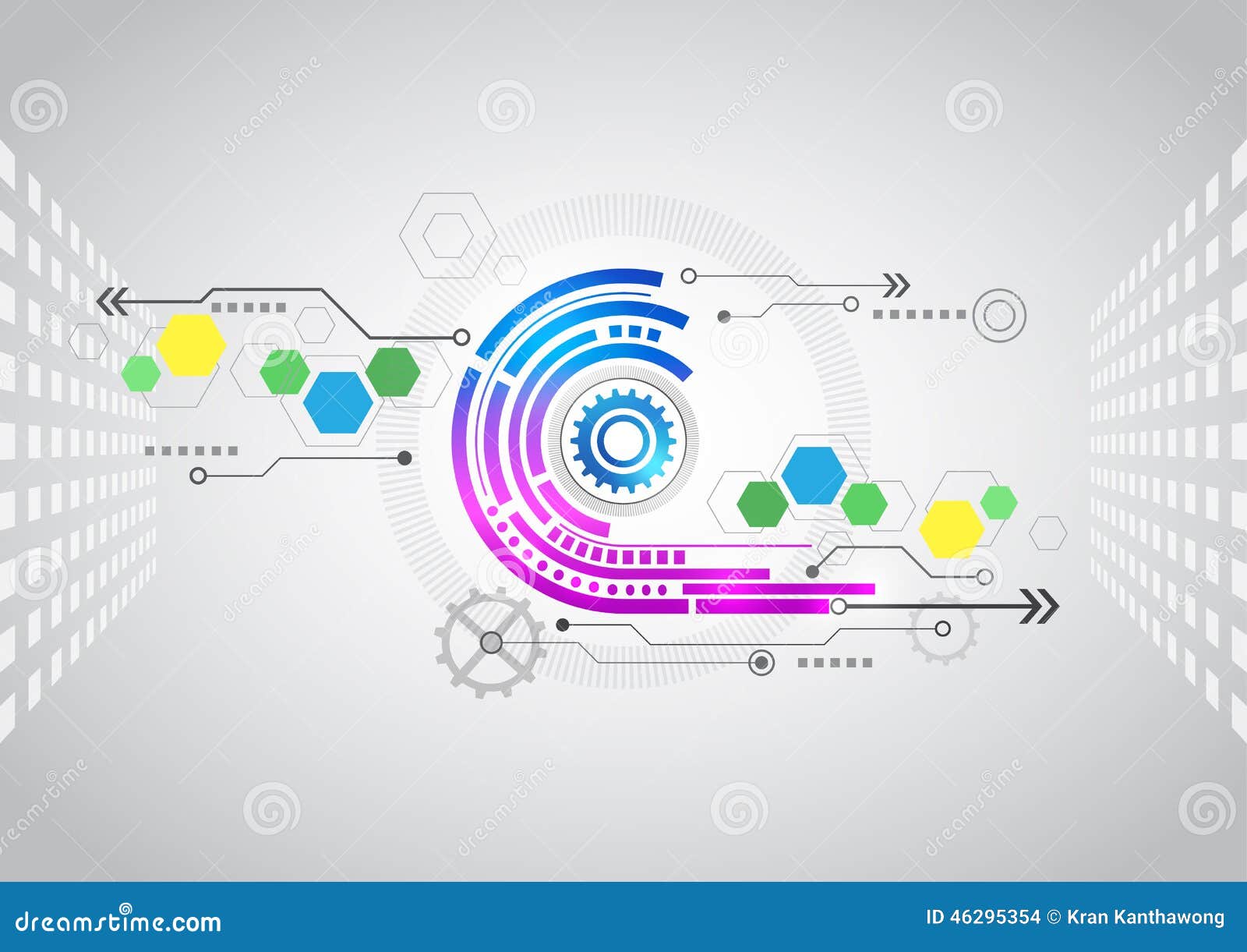 Abstract Technology Background with Various Technological Elements ... Abstract Technology Background with Various Technological Elements ...
