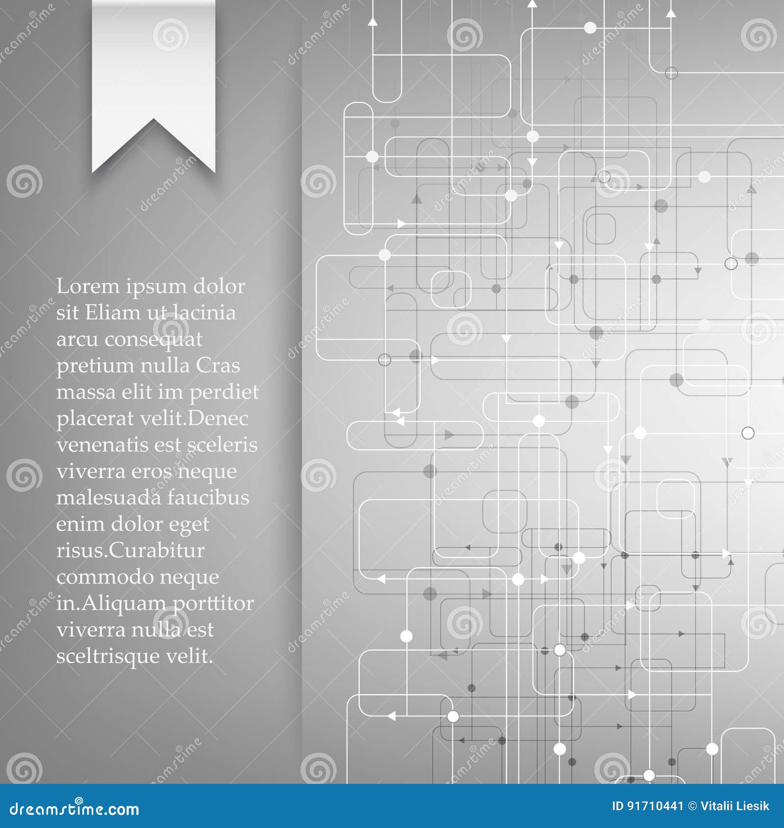 Abstract Technology Background with Various Technological Elements ...