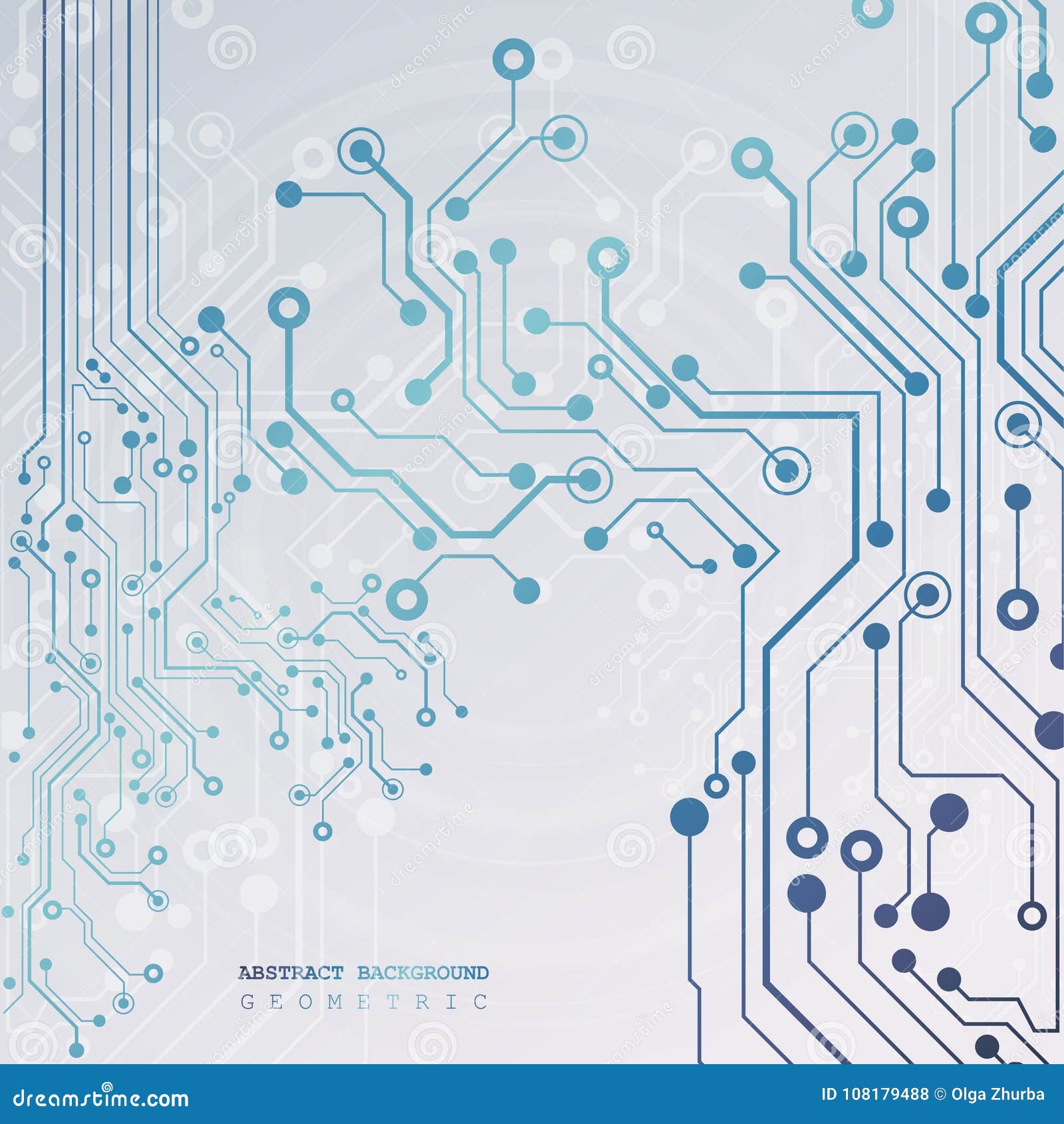 Abstract Technology Background with Various Technological Elements ...