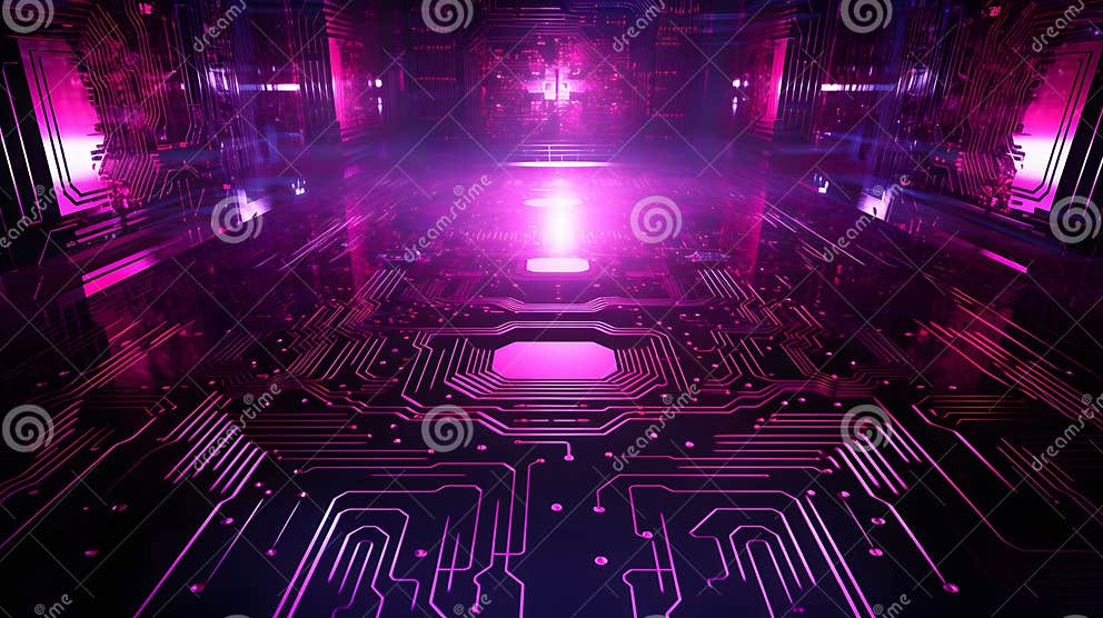 Abstract Technology Background with Wavy Color Grid. Analytics Data Algorithms. Computing ...