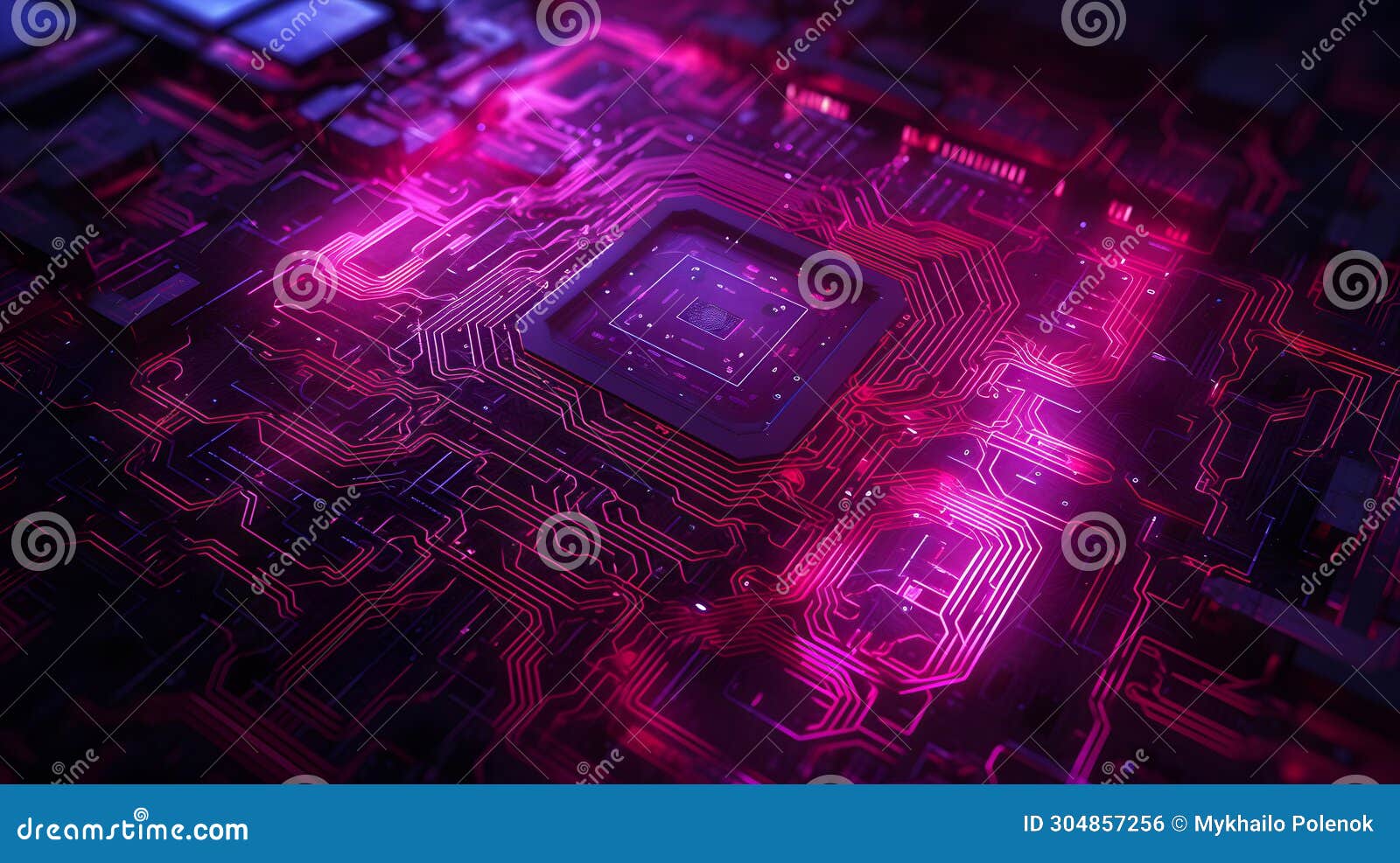 Abstract Technology Background with Wavy Color Grid. Analytics Data Algorithms. Computing ...