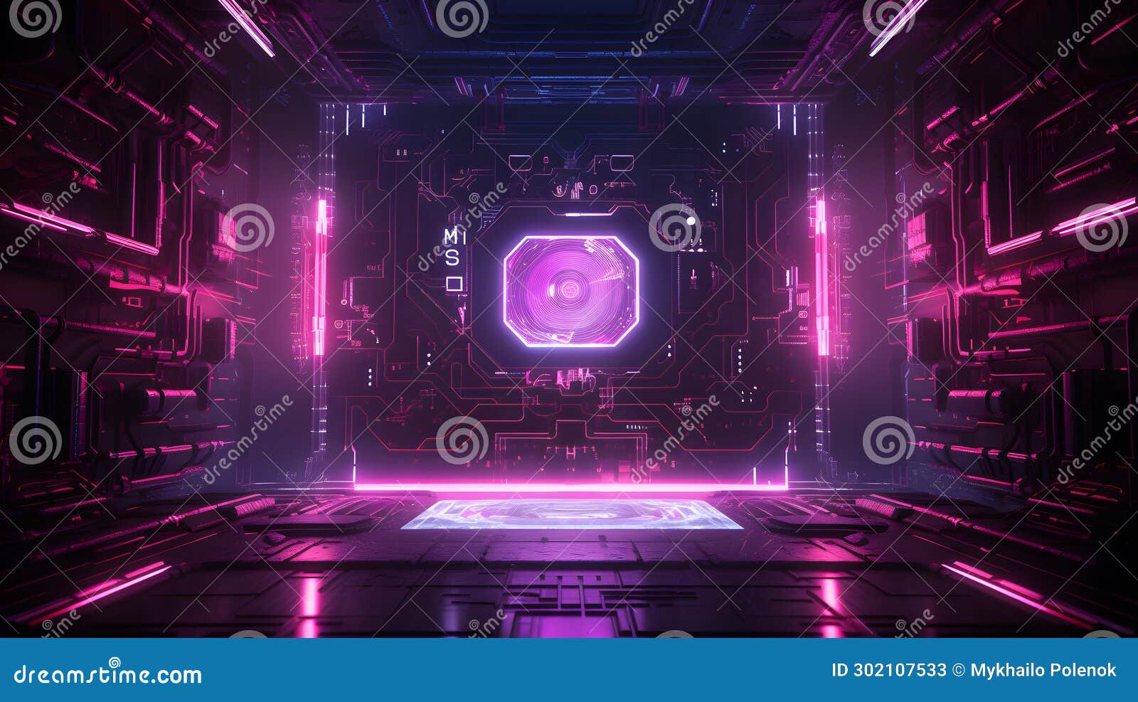 Abstract Technology Background with Wavy Color Grid. Analytics Data Algorithms. Computing ...