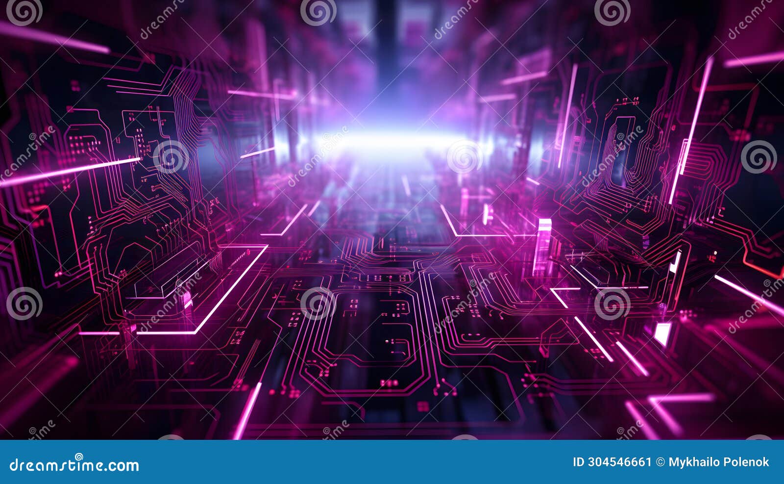 Abstract Technology Background With Wavy Color Grid Analytics Data