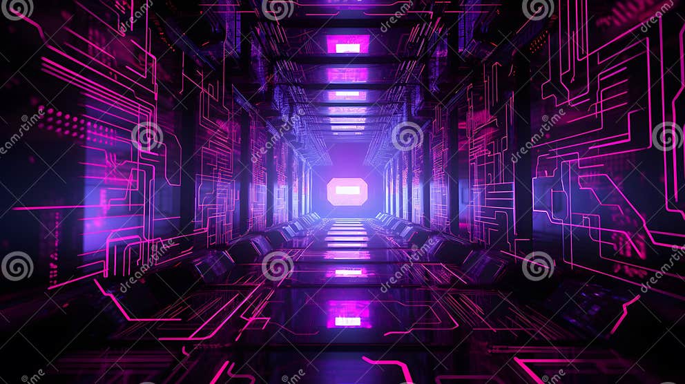 Abstract Technology Background with Wavy Color Grid. Analytics Data Algorithms. Computing ...