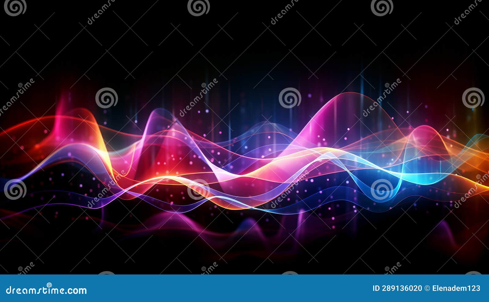 Abstract Technology Banner Design. Abstract Sound Waves Stock Photo ...