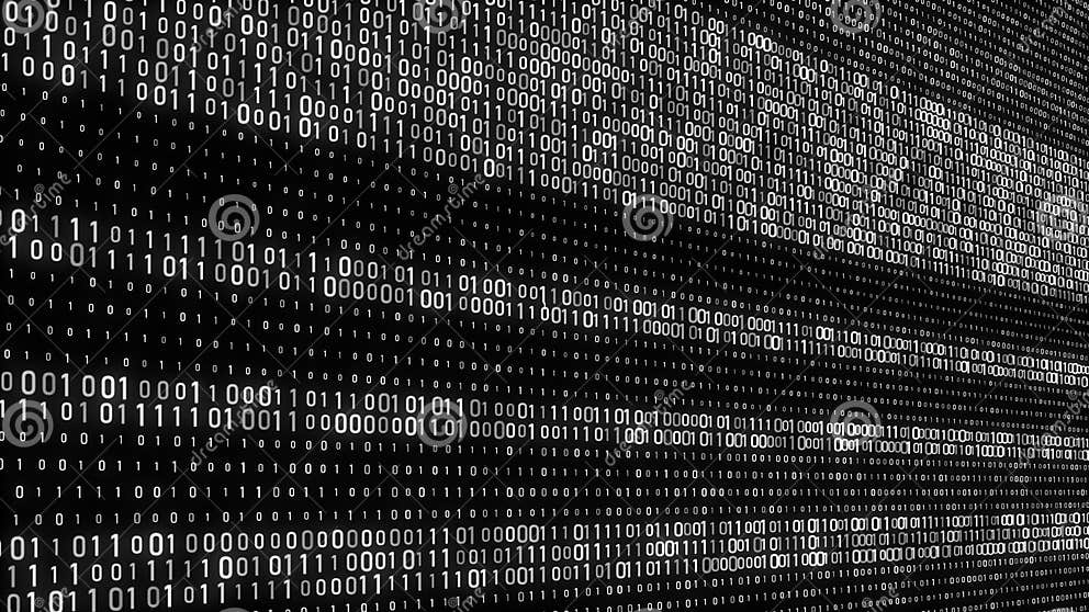 Abstract Technology Binary Code Background Computer Code Digital Flow Big Data And